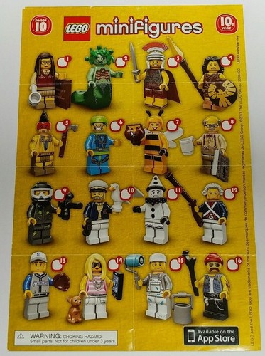 LEGO Minifigures Series 10 S10 Complete Set of 16 #71001 | eBay