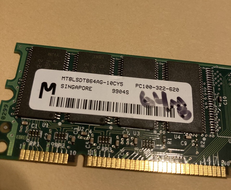 1 x 64MB MICRON PC-100 NON-ECC MEMORY SDRAM - MT8LSDT864AG-10CY5 | eBay
