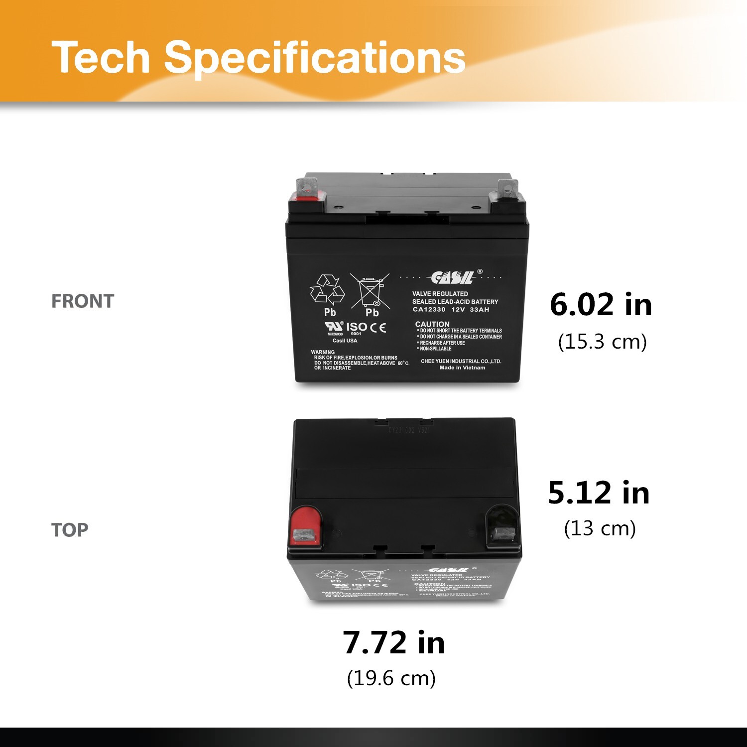CASIL 12v 33ah for 35ah NPower Flex XL 6-in-1 Powerpack OF-54 Grinding ...