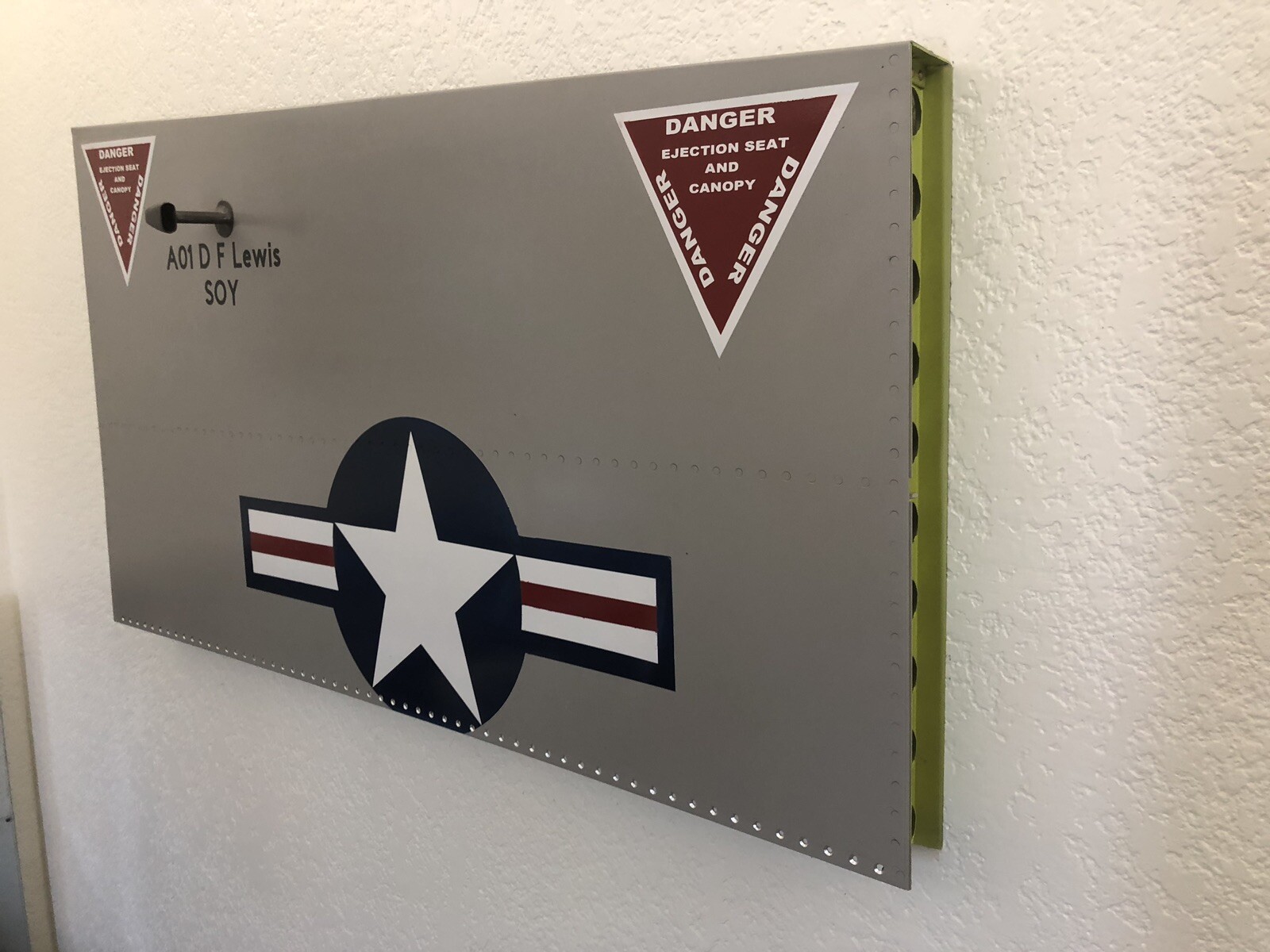 F-14 Tomcat Custom Fuselage Panel NAME Panel Fighter Retirement USAF ...