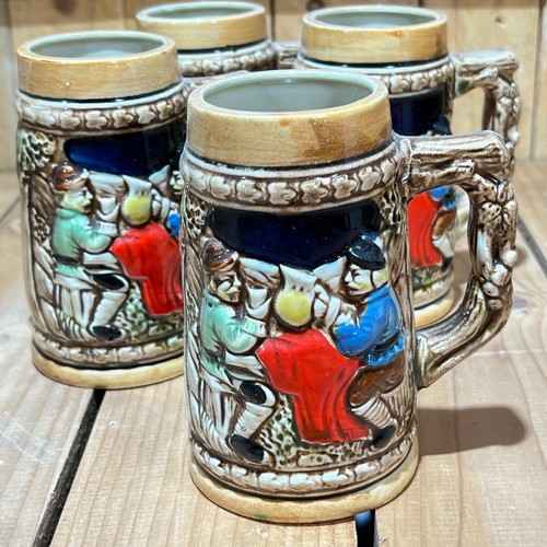 Vintage Japan Lego Beer Stein Mug 5" Tall - Set of 4 - Free Shipping | eBay