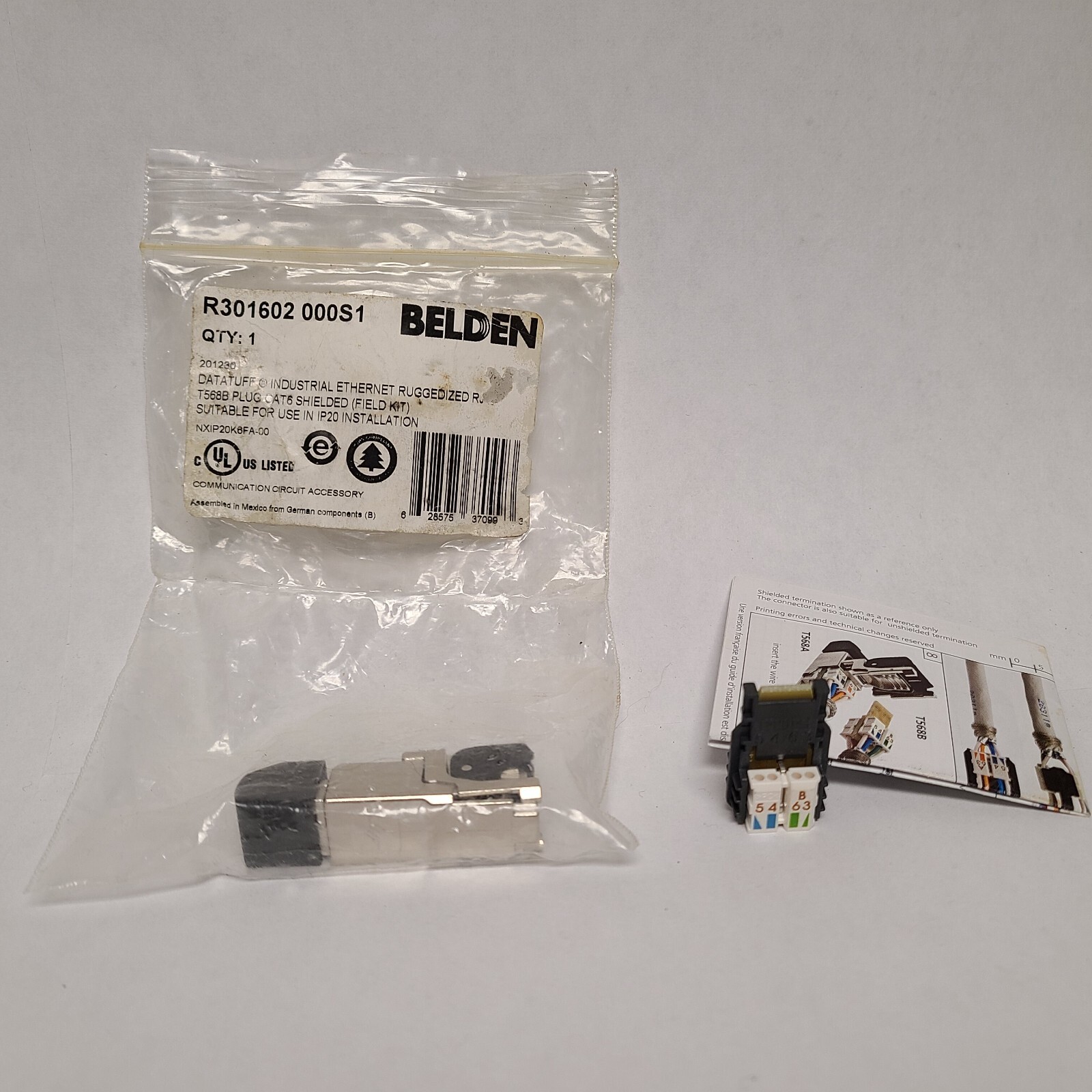 Belden Modular Connectors / Ethernet Connectors UTP/STP T568B Plug RJ45 ...