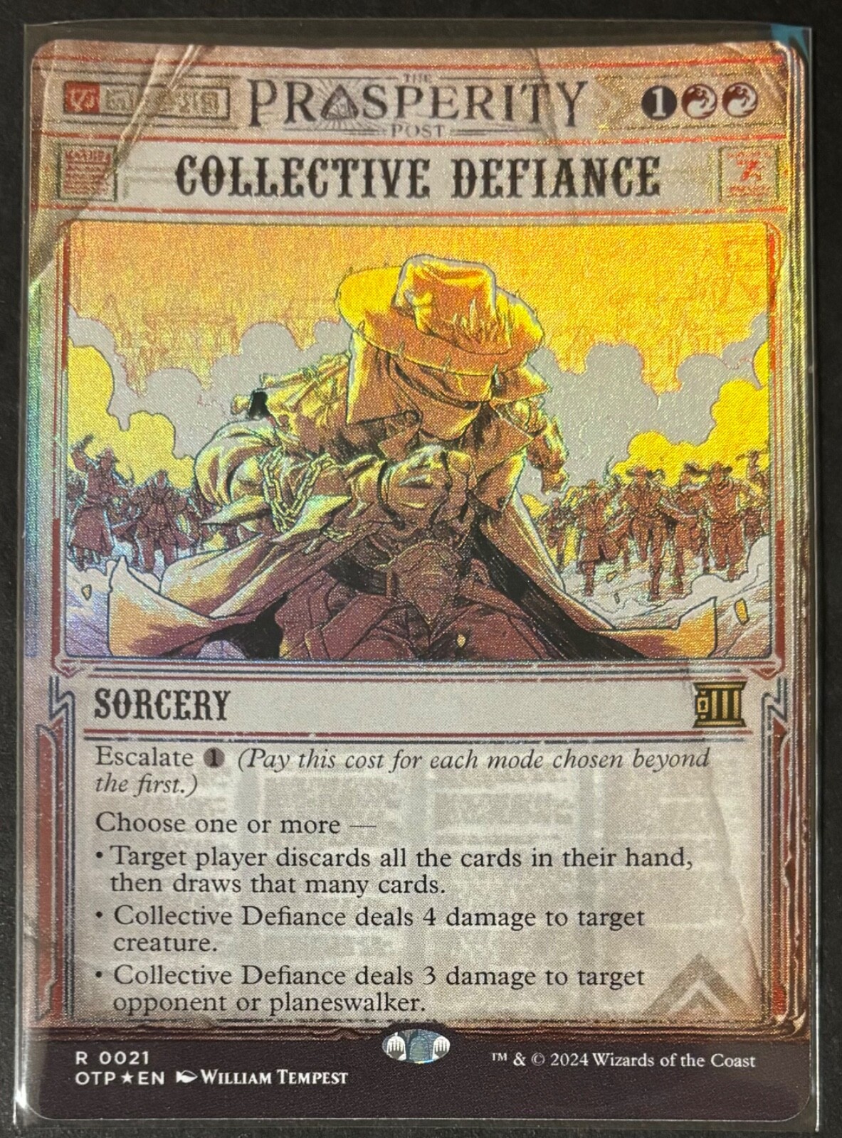 MTG Outlaws of Thunder Junction Collective Defiance Breaking News NM ...