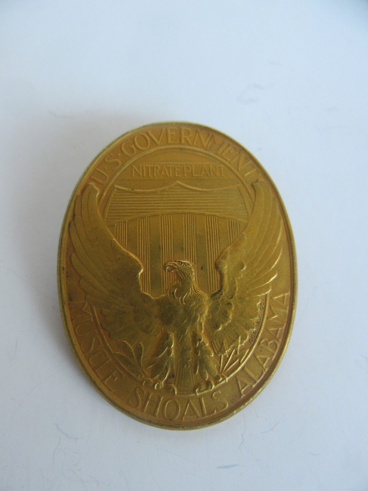 Rare WW1 WWI Worker Employee Gilded Badge Muscle Shoals, Alabama ...