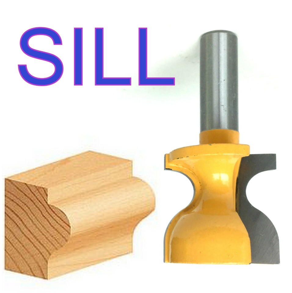 1 pc 1/2" SH Window Sill, Stool Molding & Door Pull Edge Router Bit sct ...