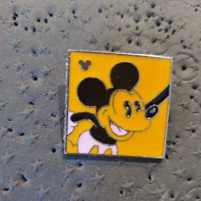 Disney Pin Hidden Mickey Collection Neon Square Mickey Mouse Orange | eBay