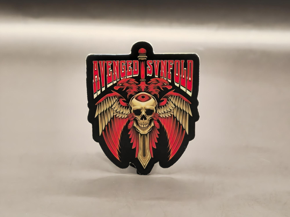 Heavy Metal Stickers Deathbat Skull Vinyl Decals Art Rock Band Avenged ...