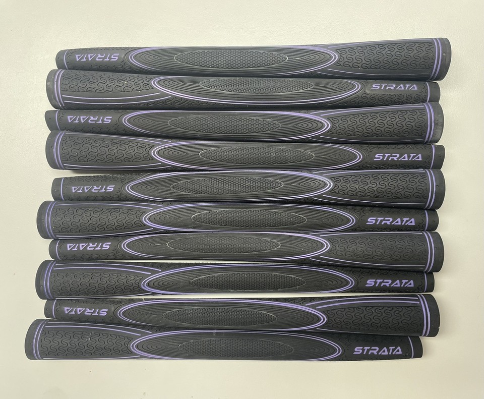 Strata Black/Purple Golf Grips, Standard Size, .600 Core (10 pcs) | eBay