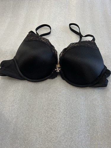 Maidenform Bra 36A Comfort Devotion 09461 Beige/Black Demi Push-up Bra ...