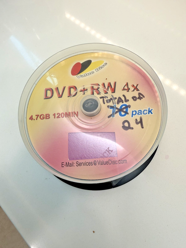 24 Pack "Value Disc Blank DVD+RW 4x 4.7GB Rewritable DVD Media Disc | eBay