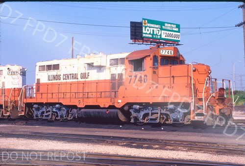 ORIGINAL SLIDE ICG Illinois Central Gulf GP8 7746;Chicago;September 1987 | eBay