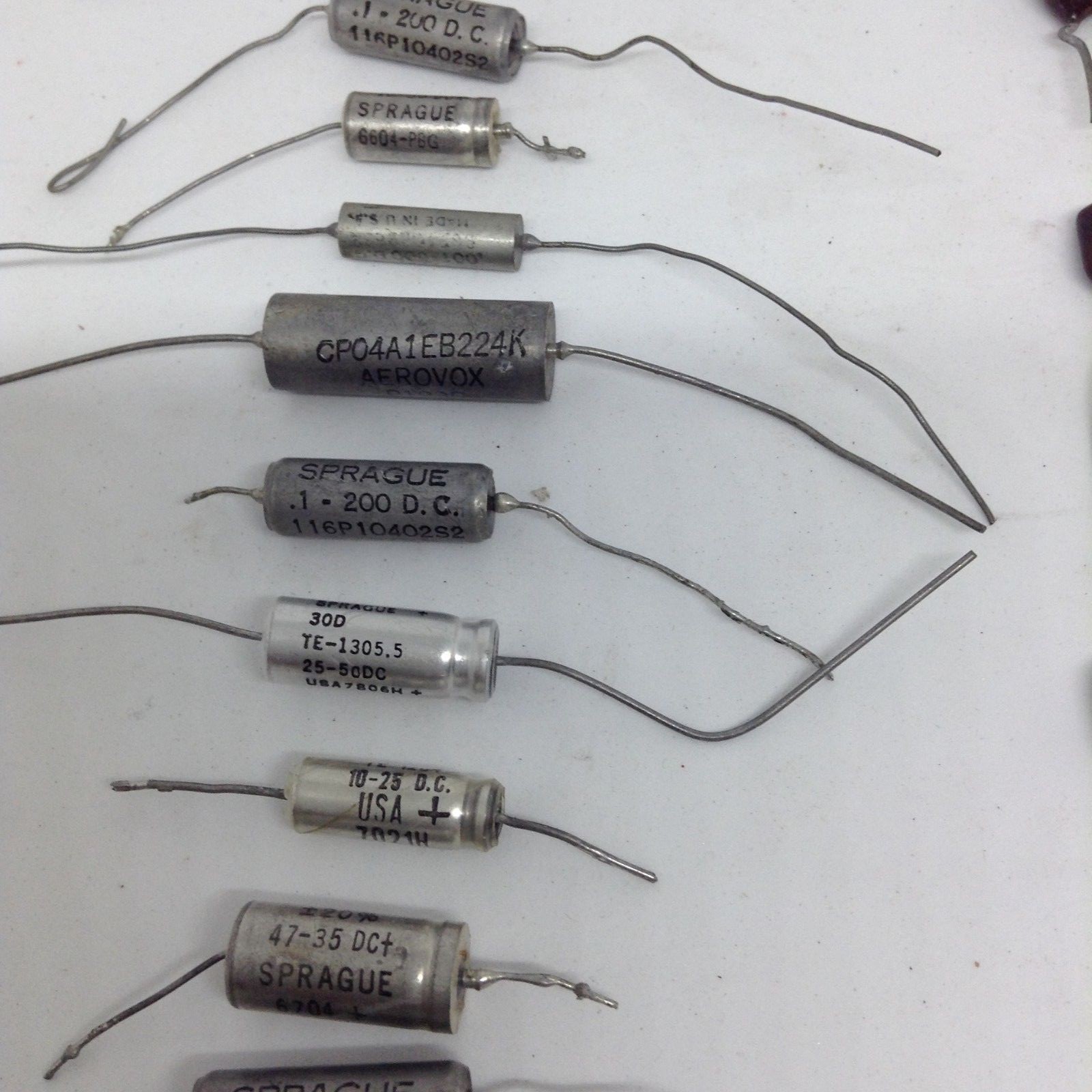 LOT 45 SPRAGUE CAPACITORS VINTAGE ELECTRONICS VARIETY | eBay