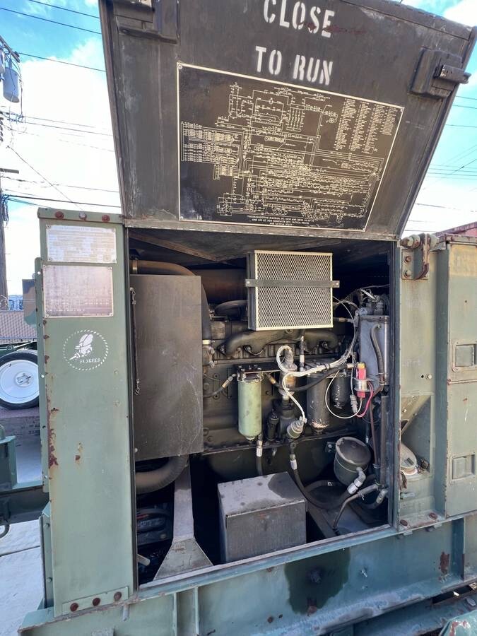 Lot of 2 x MEP-005 30kw MILITARY DIESEL GENERATOR 50/60hz with Trailers ...