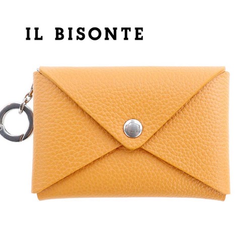 IL BISONTE Accessories Card Holder Pass Case Leather Orange | eBay
