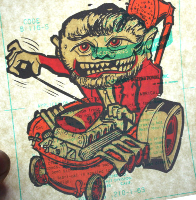 VinTage DEAN JEFFRIES Hot Rod IRON-ON Decal BARRIS monster werewolf tee ...