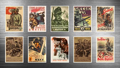 10 German WW2 Vintage Historic Fridge Magnets SPIES ATLANTIC WALL ...