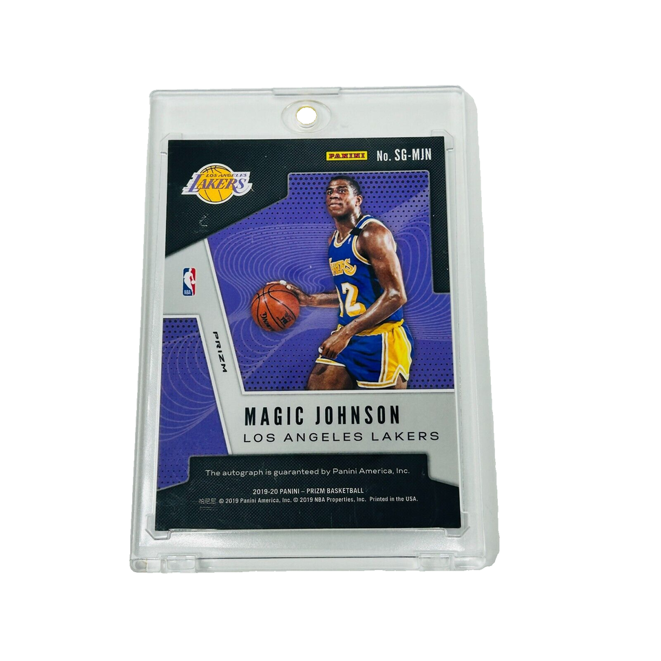 2019-20 MAGIC JOHNSON AUTO PANINI PRIZM CHOICE SIGNATURE SP INSERT #SG ...