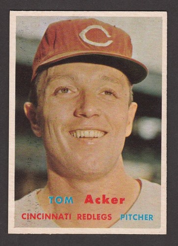 1957 TOPPS BASEBALL # 219 TOM ACKER RC 19214 | eBay