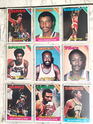 1975 Topps basketball 9 card lot, ex-nm, all-stars | eBay
