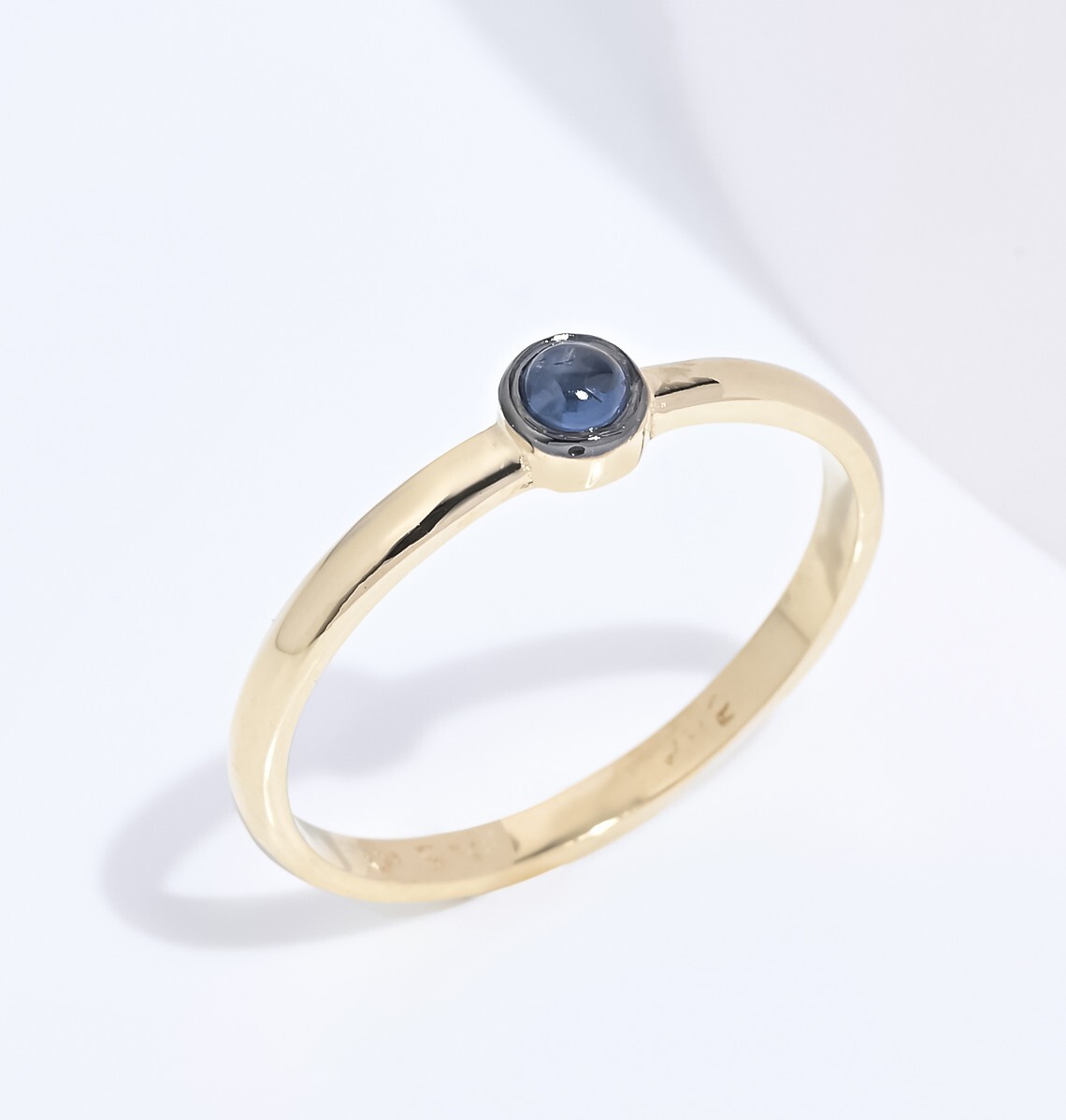 14K Solid Gold Sapphire Ring/ September Birthstone Ring/Gemstone Ring ...