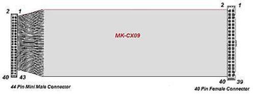 9 in. 44-Pin Mini IDE Male to 40-Pin IDE Female Cable - CablesOnline MK ...