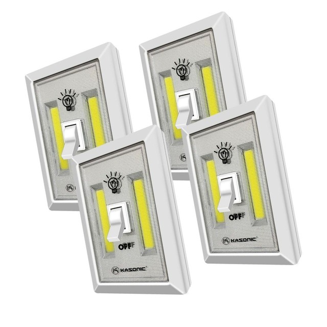 4 Pack Night Light LED 200 Lumens Emergency Lights Switch Cordledd ...
