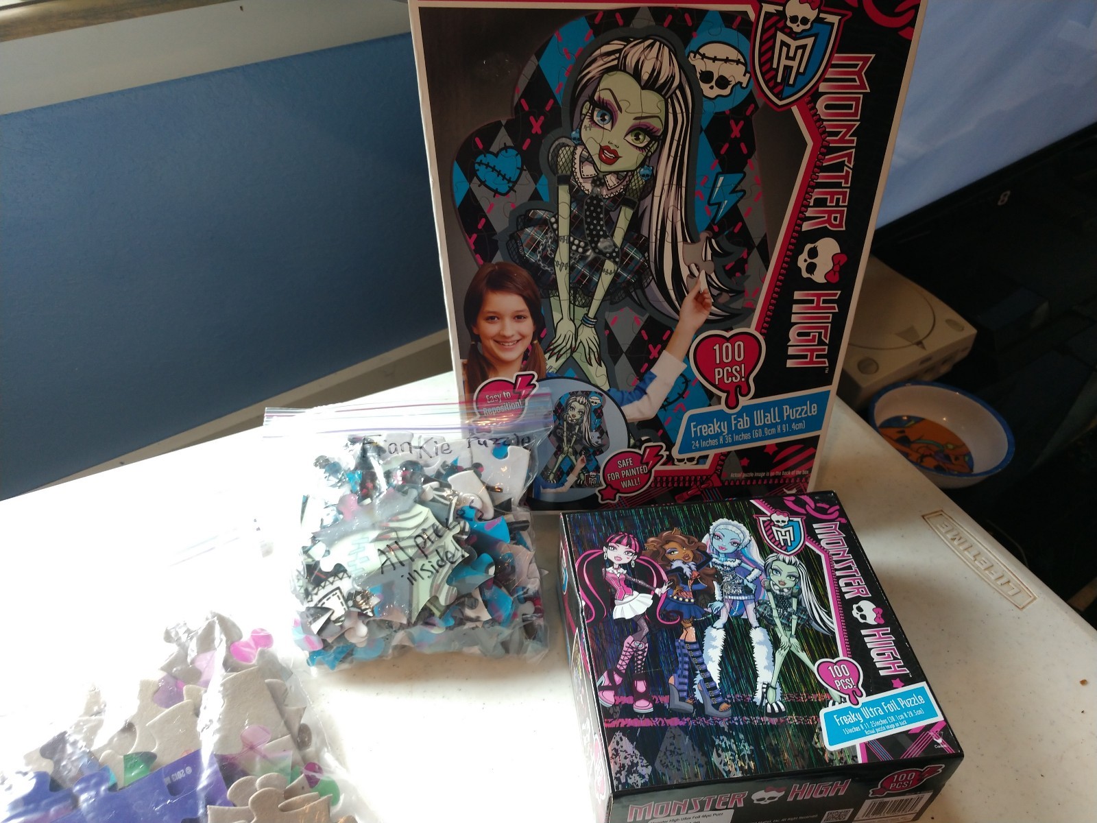 RARE Monster High Puzzle 3D Foil Panorama Scrapbook Frankie Wall ...