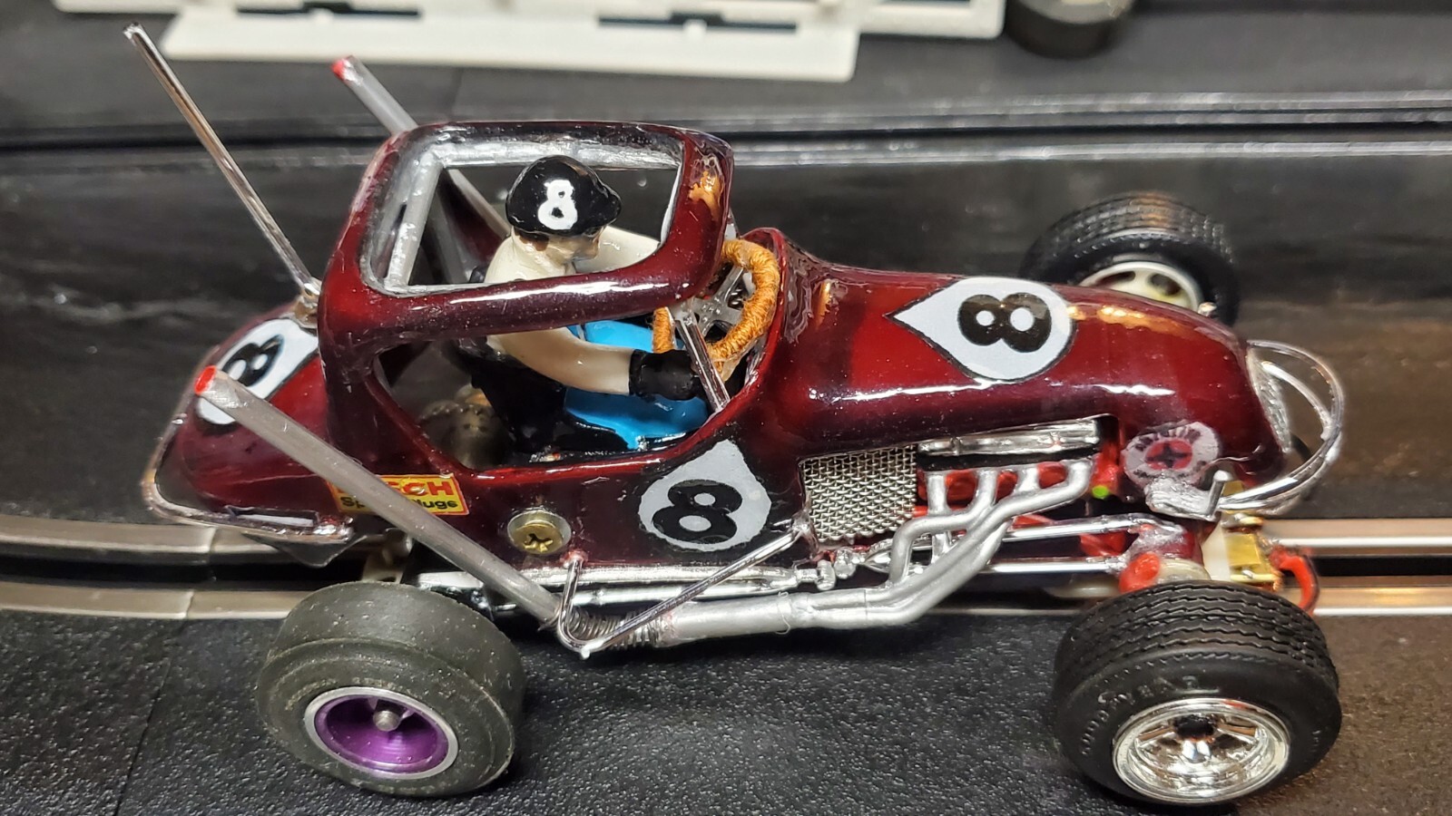 Monogram Dirt Track Midget Racer Slot Car 1/24 Scale Crazy 8 Sprint Cup ...