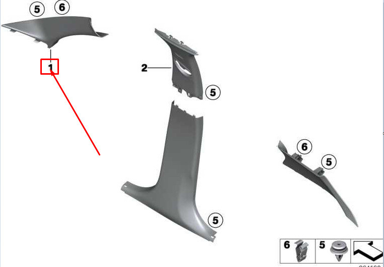 OEM BMW 1 F20 LEFT INNER A-COLUMN COVER 51437250193 7250193 GENUINE | eBay