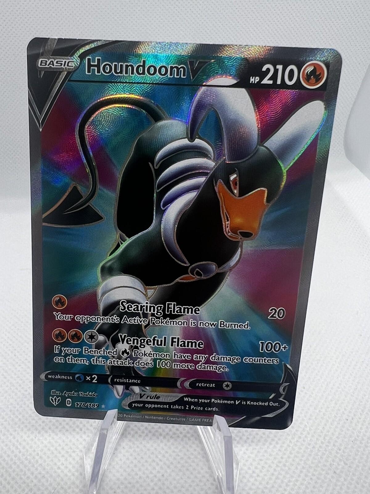 Pokemon TCG Houndoom V 178/189 Darkness Ablaze Full Art Near Mint NM ...