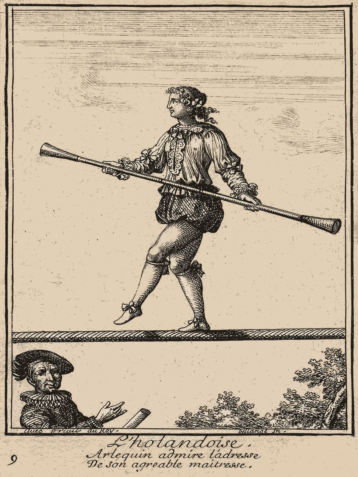 Decoration Poster.Wall art print.Room interior design.High Wire acrobat ...