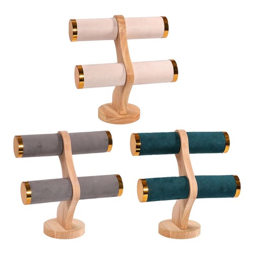 Support de bracelet à 2 niveaux, présentoir de bracelets pour chambre à ...