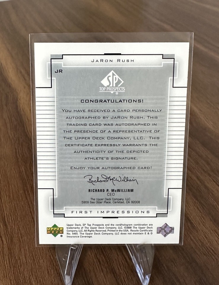 JaRon Rush auto 2000 SP Top Prospects First Impressions #JR UCLA | eBay