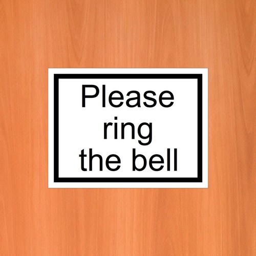 Please ring the bell sticker 9404 Weatherproof self-adhesive vinyl ...