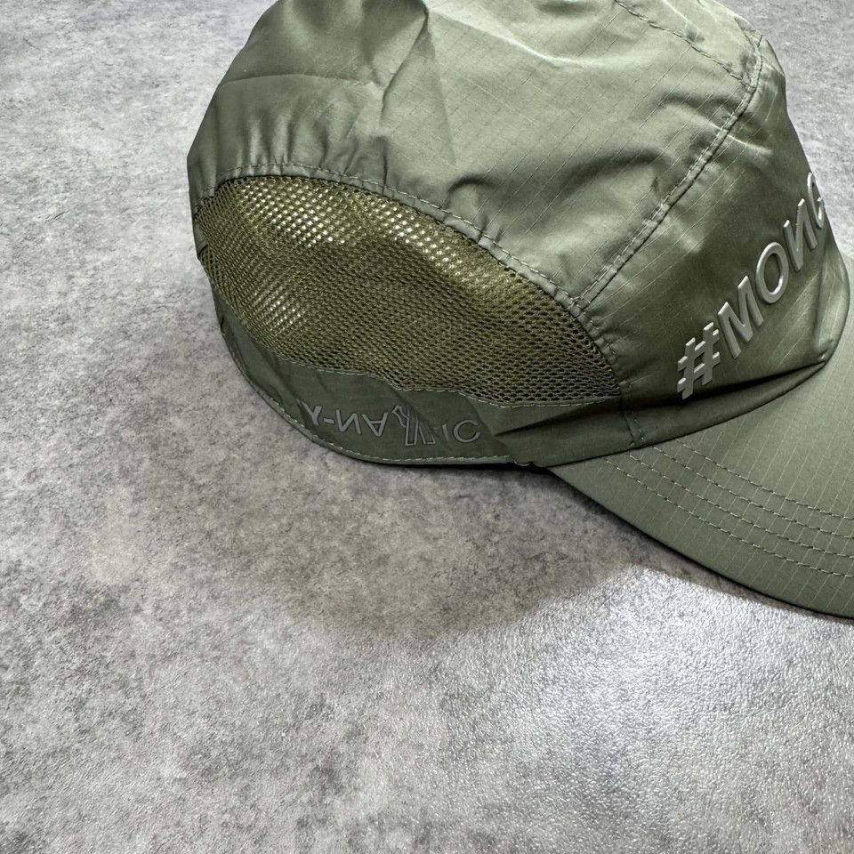 Moncler Grenoble Khaki Rip Stop Nylon Mesh Panel Cap RRP £250 | eBay UK