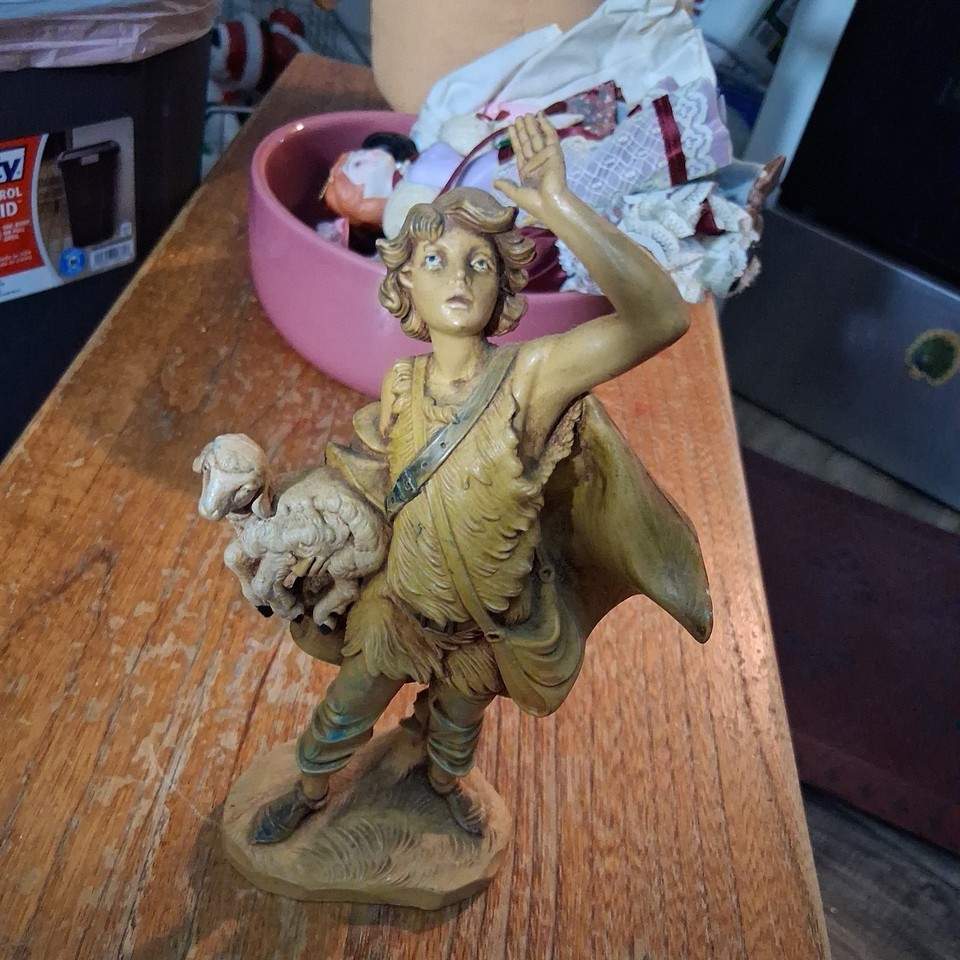 Fontanini 12”Shepherd Micah w/Lamb Figure Nativity Simonetti Depose Vintage 1983 | eBay