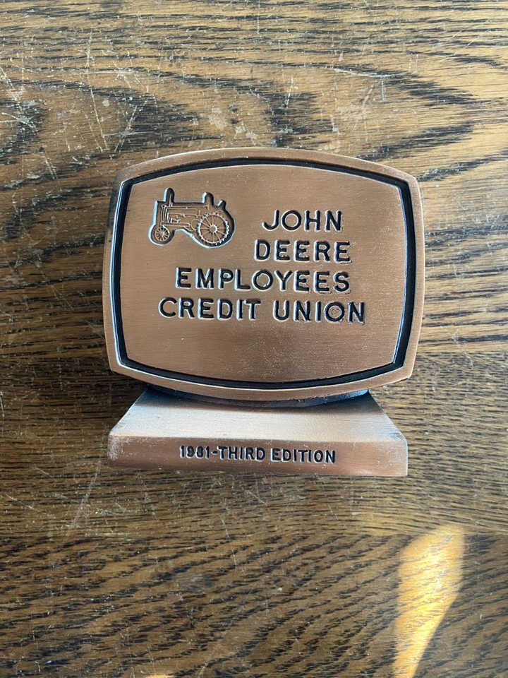 bronze John Deere Model D coin bank Employees Credit Union 1961 Third ...