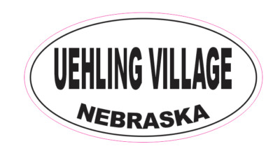 Uehling Village Nebraska Oval Bumper Sticker D7087 Euro Oval | eBay