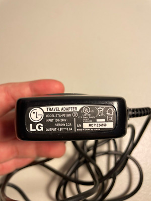 LG Travel Adapter STA-P51WR cell phone charger OEM official cleaned ...