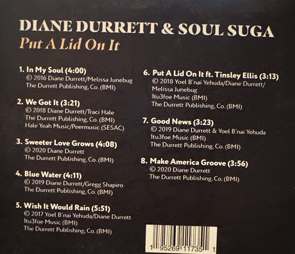 Diane Durrett & Soul Suga " Put A Lid On IT " 8 Titles CD Promo | eBay