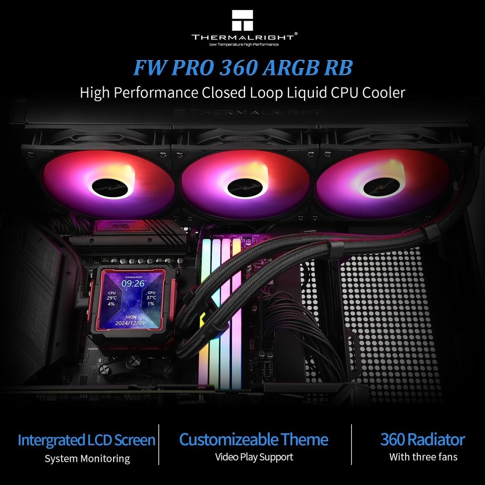 Thermalright FW PRO 360 ARGB RB CPU AIO Cooler,Computer Water Cooler System,IPS | eBay