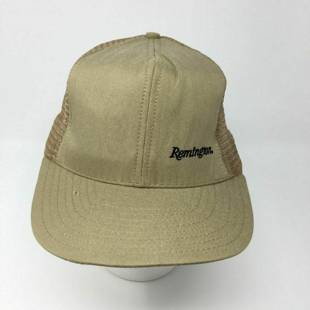 VTG Remington Snapback Hat 80s NRA Hunt Shooting Beig… - Gem