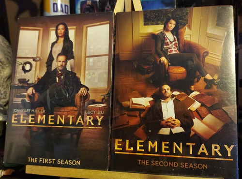 ELEMENTARY DVD lot Seasons 1 2 + bonus disc Johnny Lee Miller Lucy Liu ...
