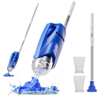 Cordless Pool Vacuum, Hot Tub Vacuum with 18.5GPM Strong Suction Ocean ...