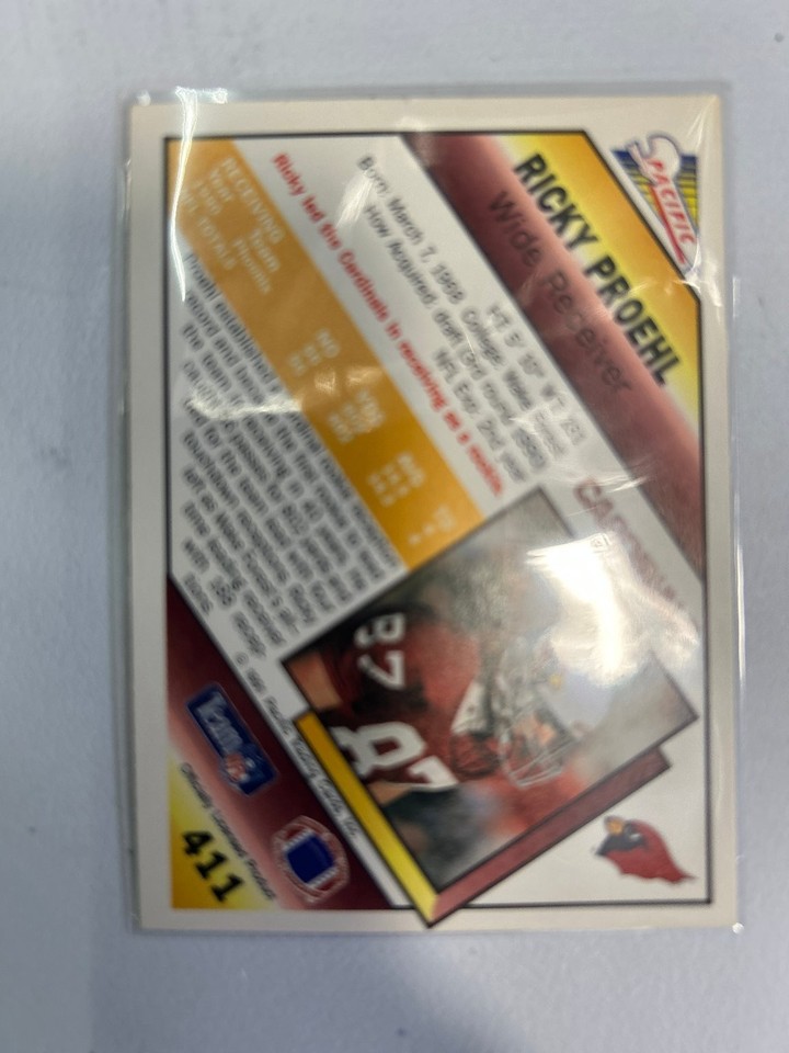 Ricky Proehl Phoenix Cardinals 1993 Pacific Football Card #411 | eBay