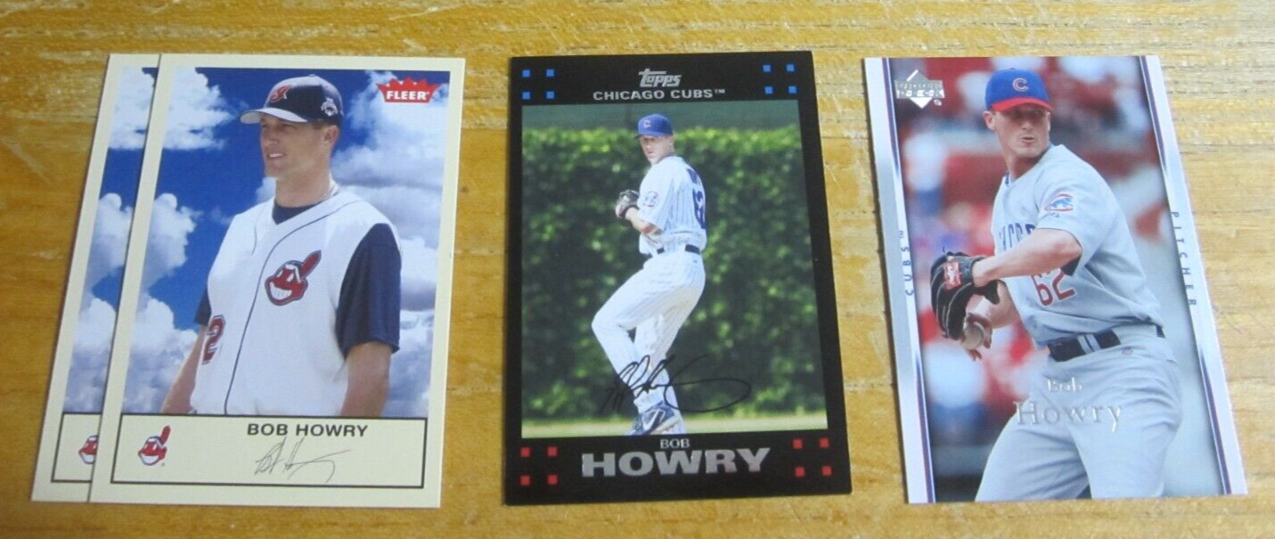Bob Howry Lot of 4 Trading Cards MLB Baseball Cleveland Indians ...