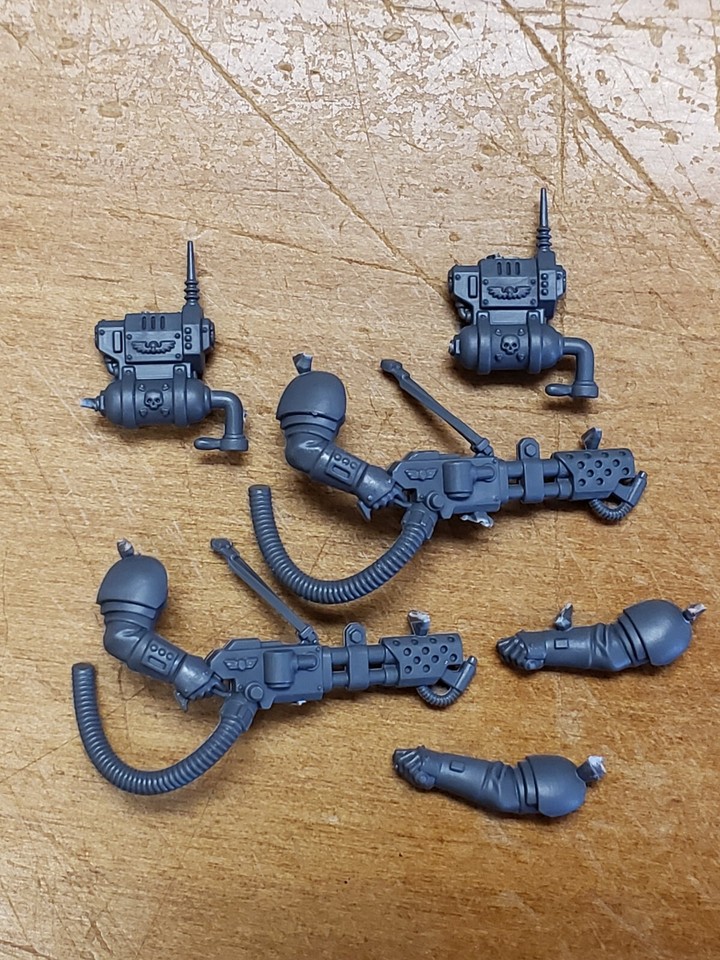 Warhammer 40k Kill Team Bits Cadian Kasrkin Gunner Flamer w Fuel Tanks ...