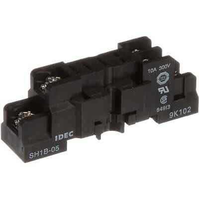 IDEC SH1B-05 Relay Socket, 5 Pin, 250 VAC, 10 A, DIN rail mount, RH ...