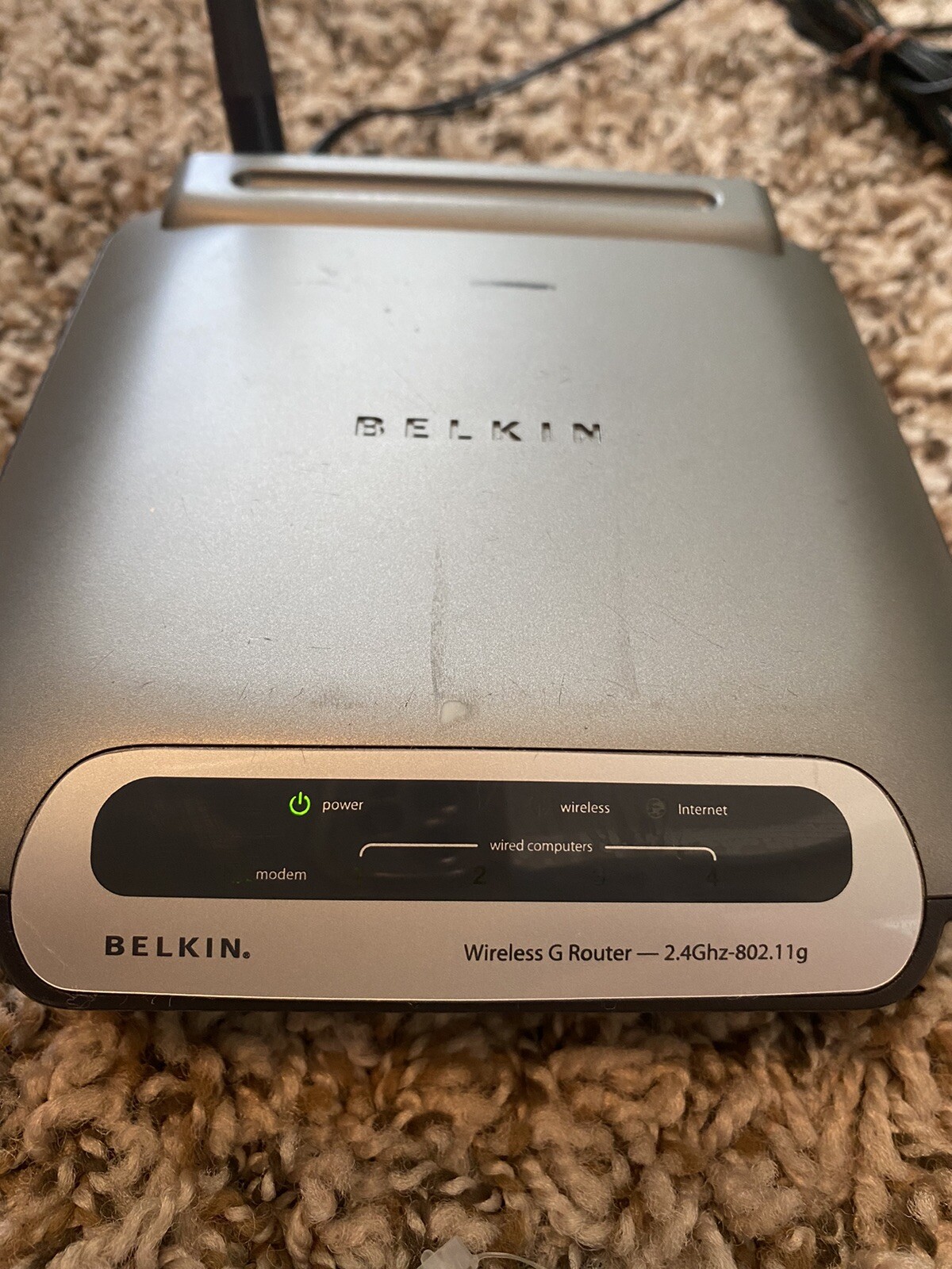 Belkin single antenna router F5D7230 4 internet ethernet Wireless G ...