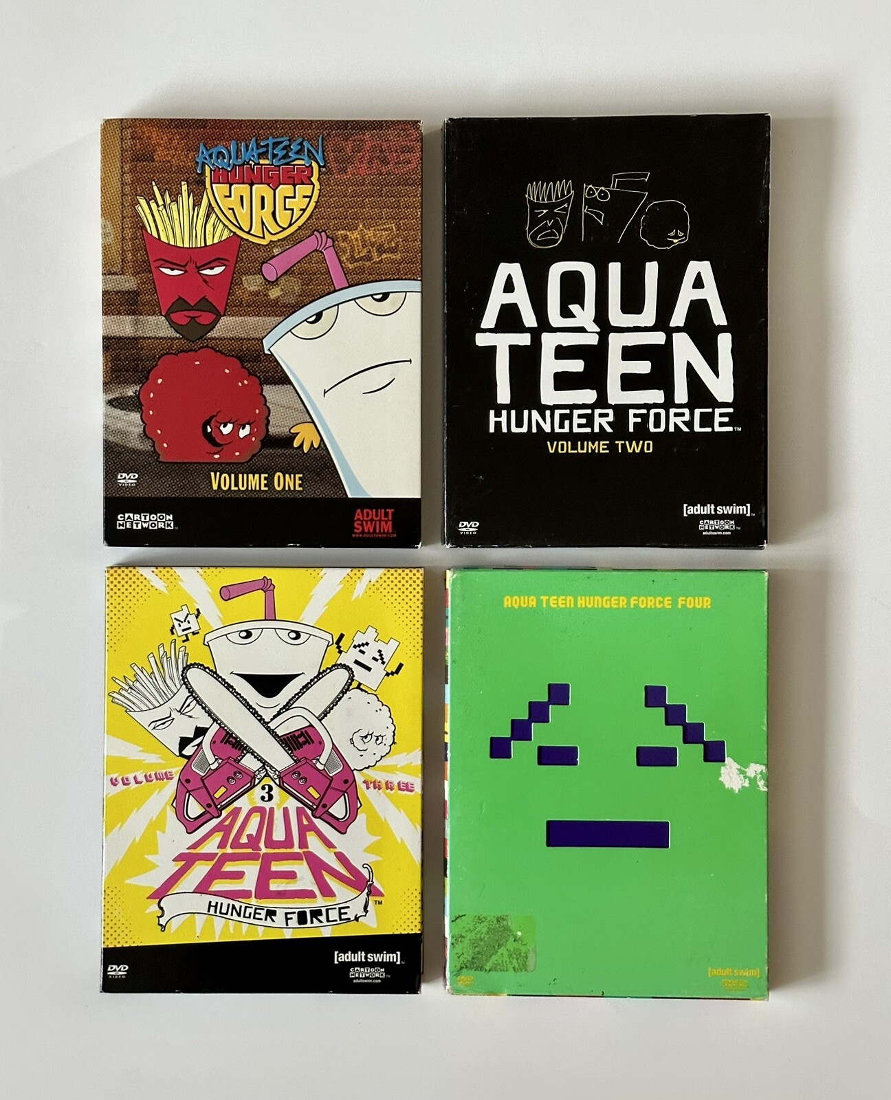 Aqua Teen Hunger Force Adult Swim Volume 1-4 Cartoon Network Lot | eBay